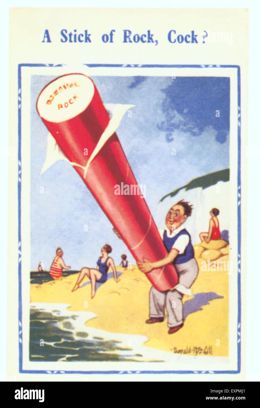 1960s UK Saucy Seaside Postcard Stock Photo - Alamy
