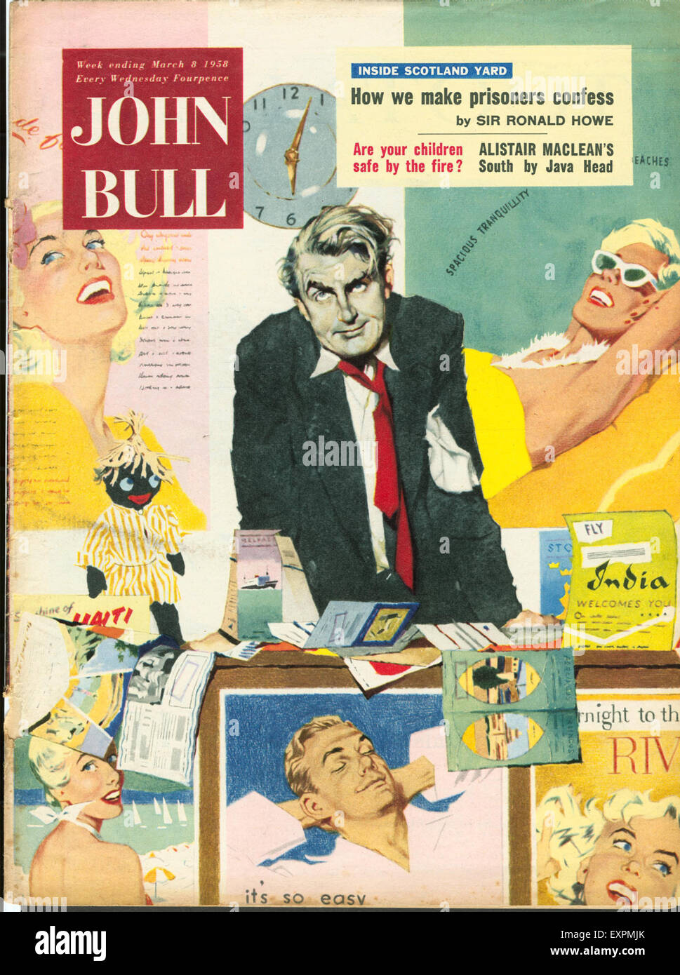 1950s UK John Bull Magazine Cover Stock Photo - Alamy