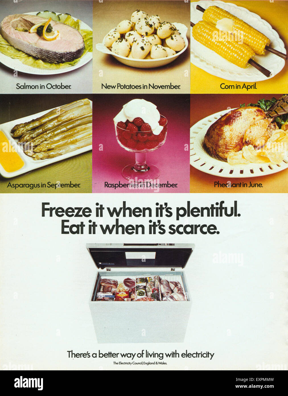 1970s UK The Electricity Council Magazine Advert Stock Photo - Alamy