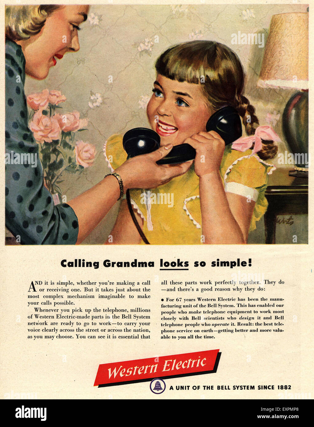 Western electric advert hi-res stock photography and images - Alamy