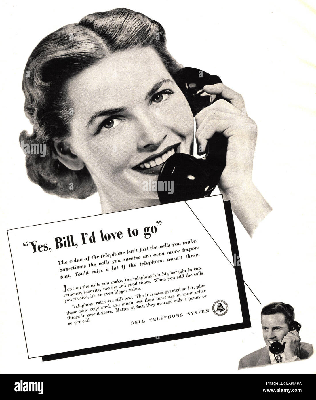 1930s USA Bell Magazine Advert Stock Photo - Alamy