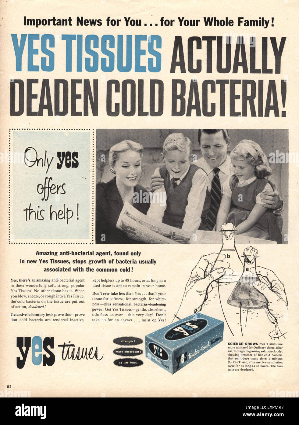 1950s USA Yes Magazine Advert Stock Photo - Alamy