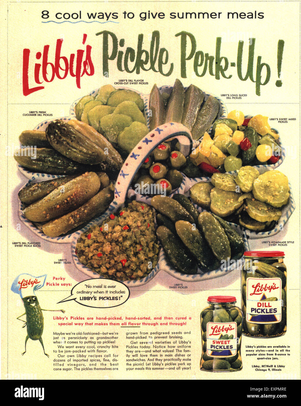 1950s USA Libby's Magazine Advert Stock Photo - Alamy