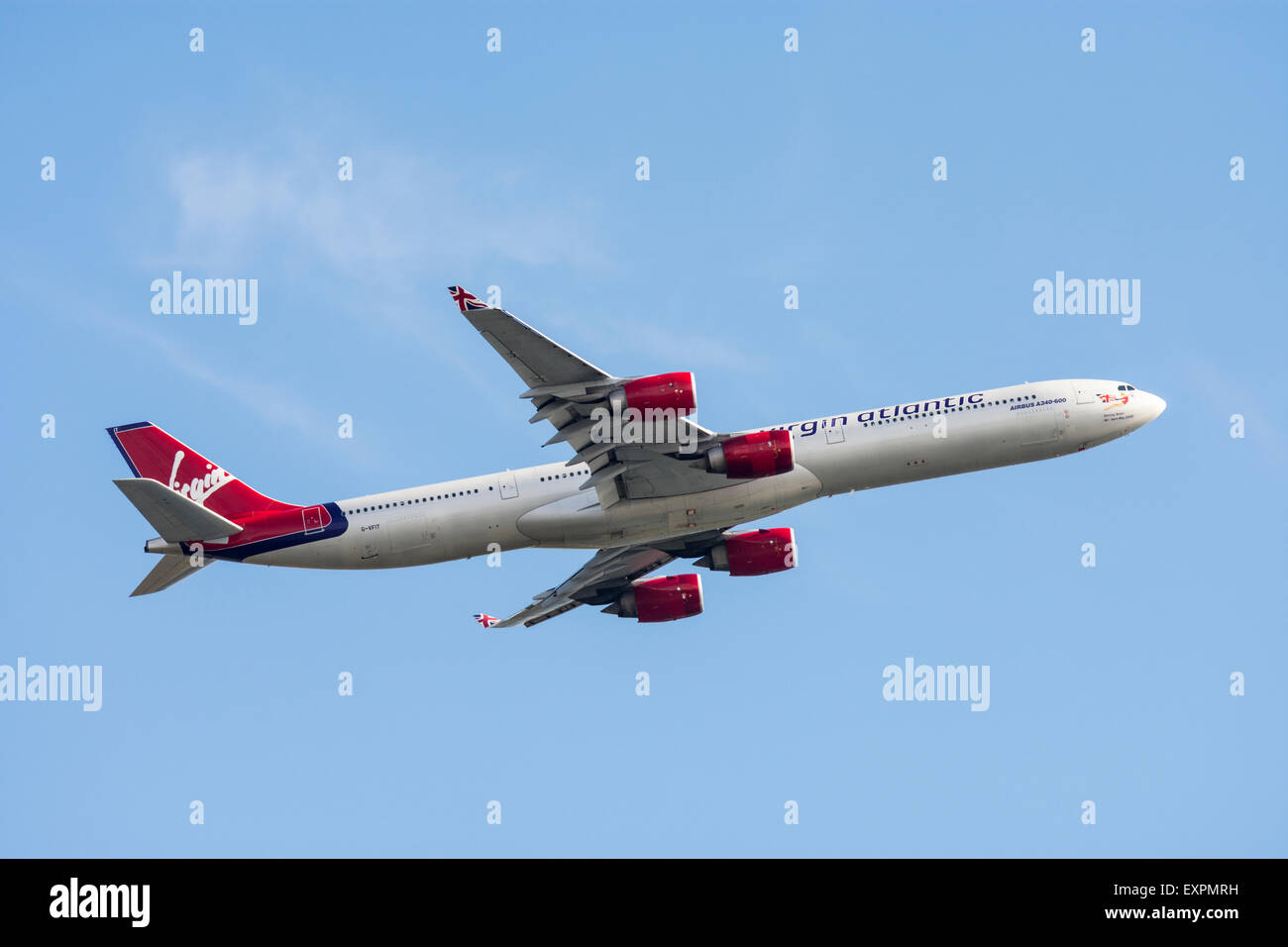Side view airbus a340 600 taking off High Resolution Stock Photography ...
