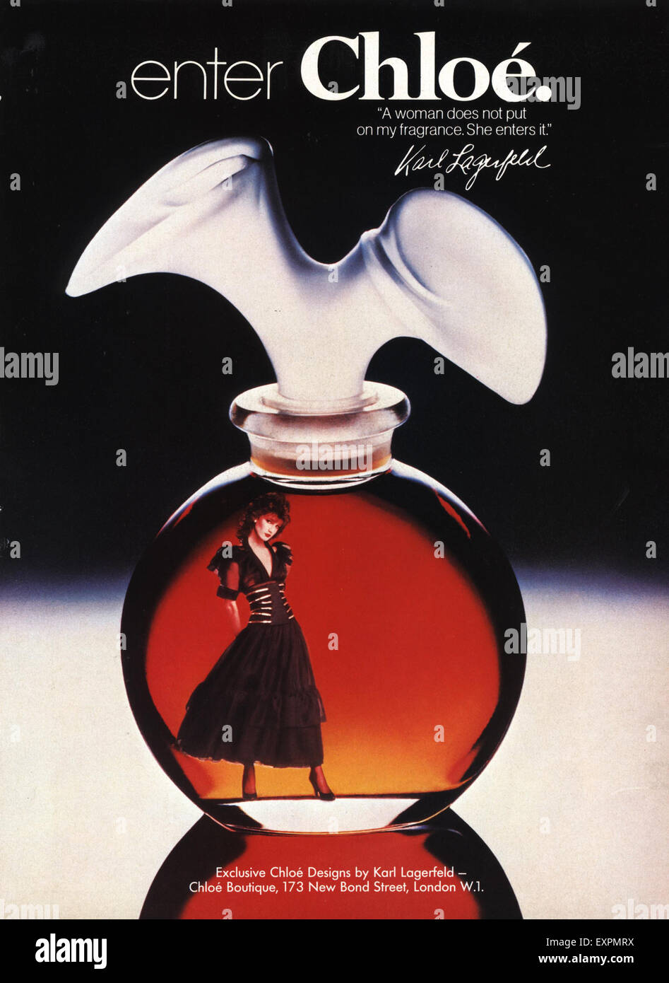 1990s UK Karl Lagerfeld Chloe Magazine Advert Stock Photo - Alamy