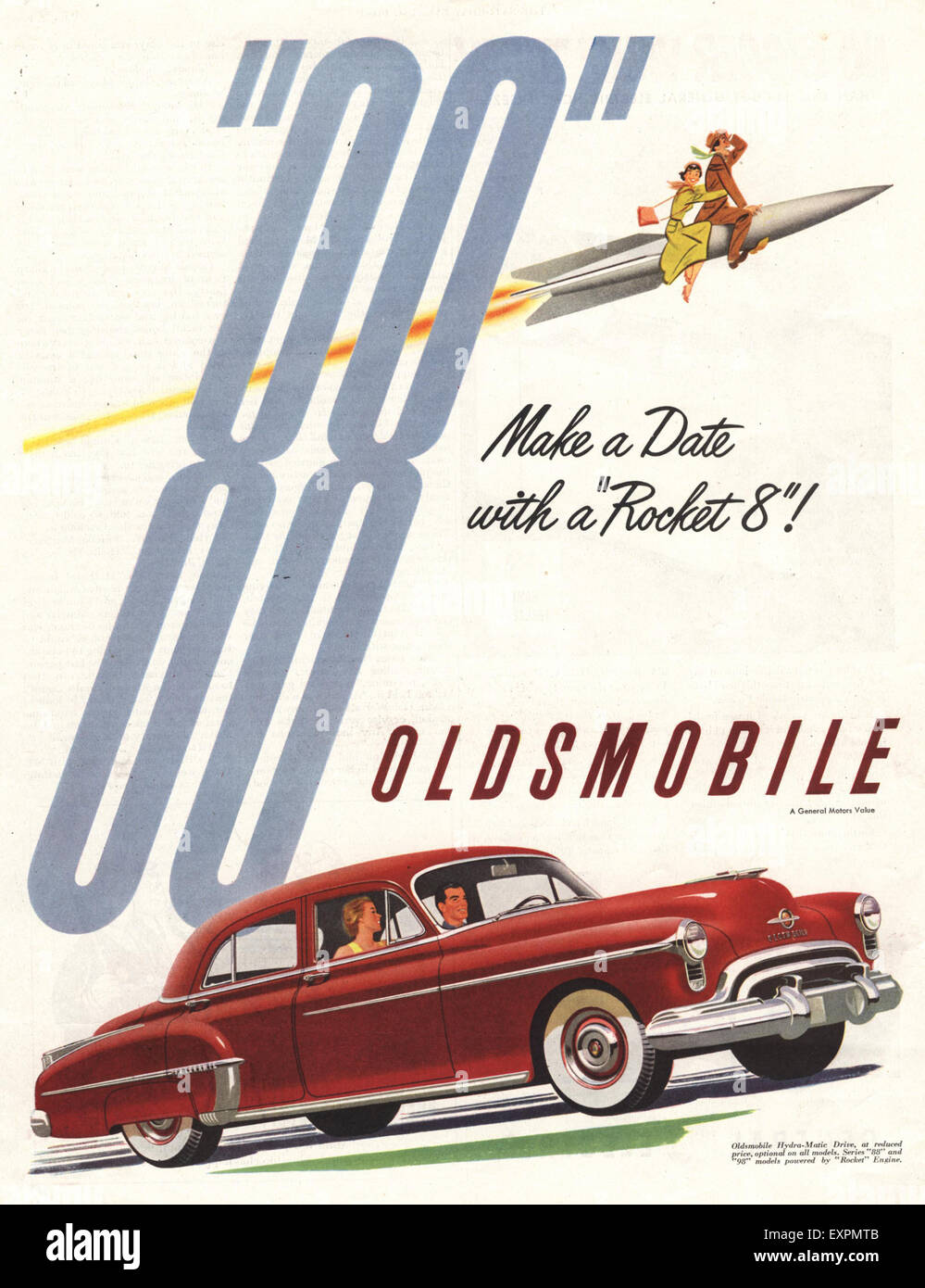 1950s USA Oldsmobile General Motors Magazine Advert Stock Photo - Alamy