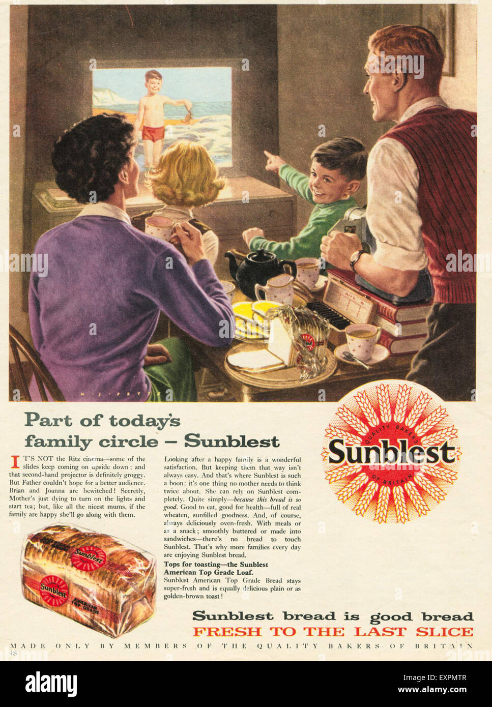 1950s uk sunblest bread magazine hi-res stock photography and images ...