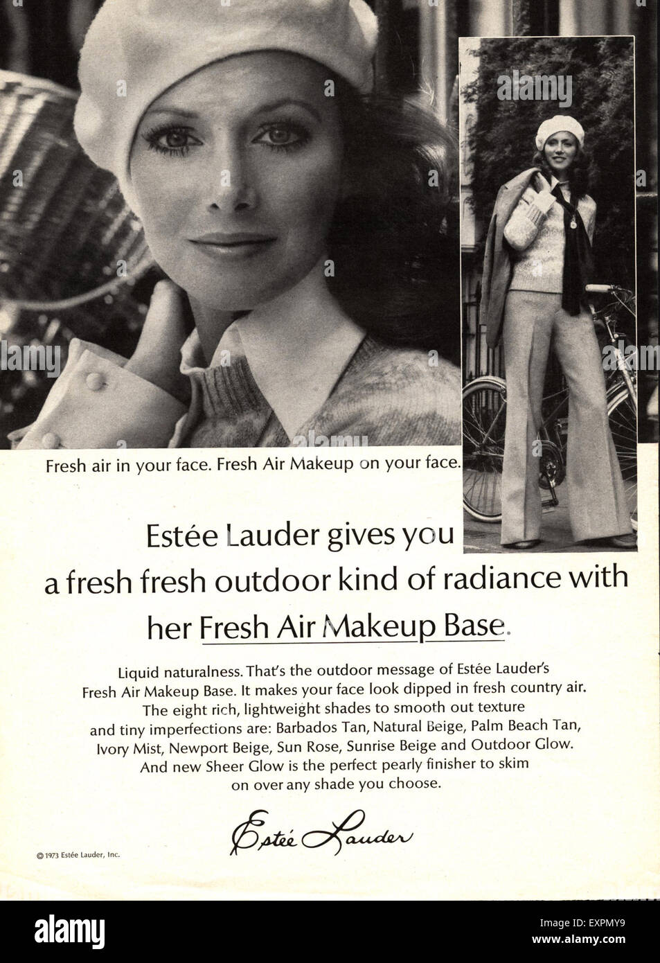 1970s UK Estee Lauder Magazine Advert Stock Photo - Alamy