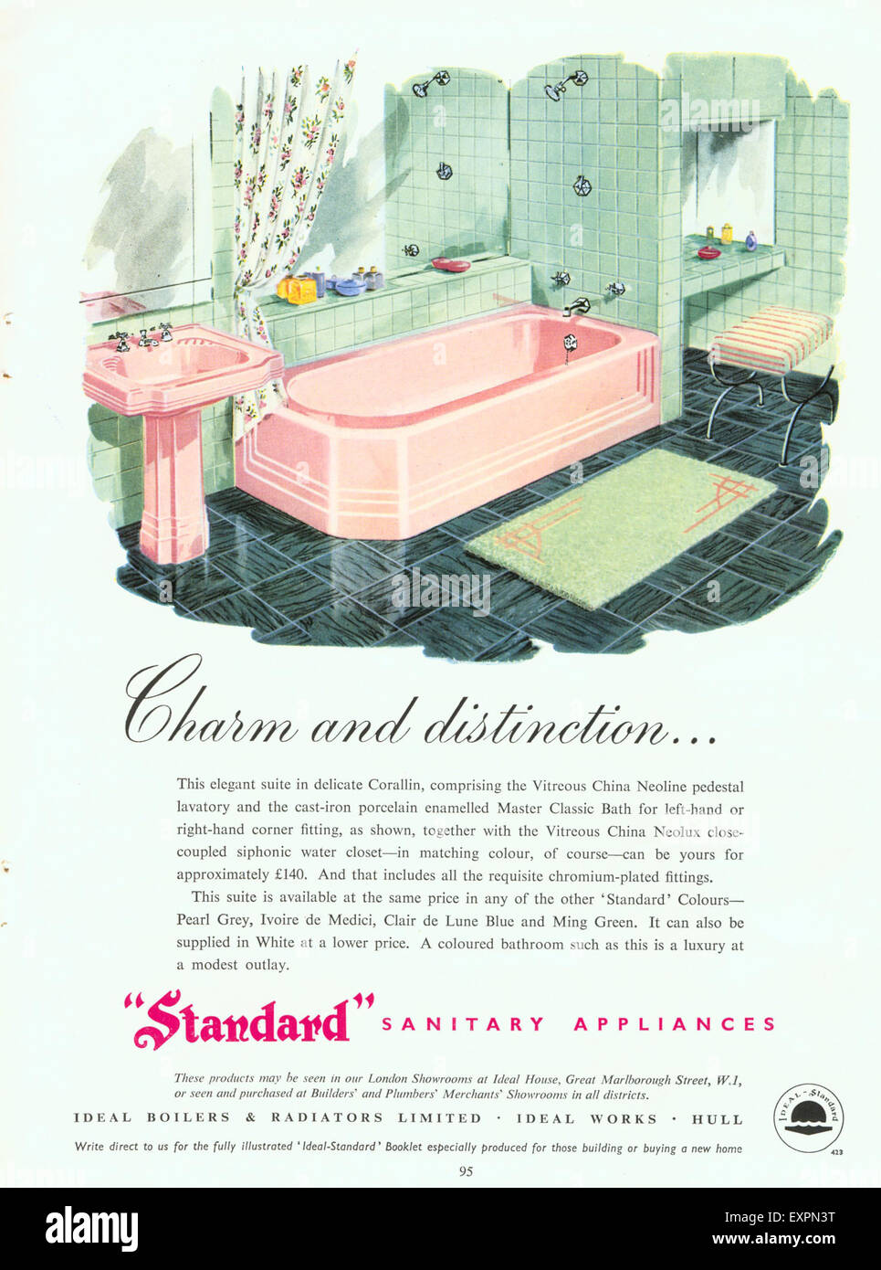 1950s UK Standard Sanitary Appliances Magazine Advert Stock Photo - Alamy
