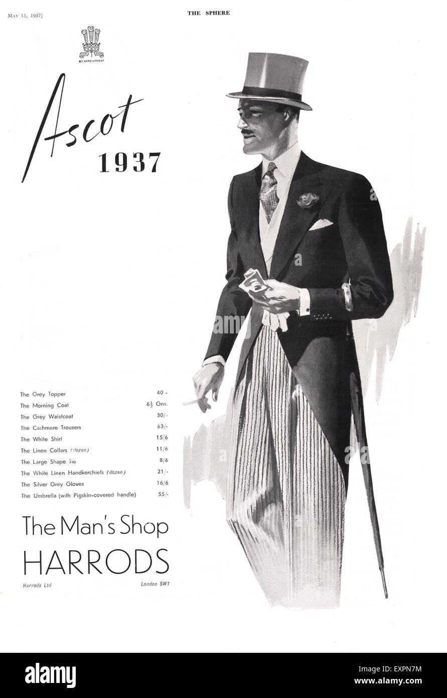 1930s UK Harrods Magazine Advert Stock Photo - Alamy
