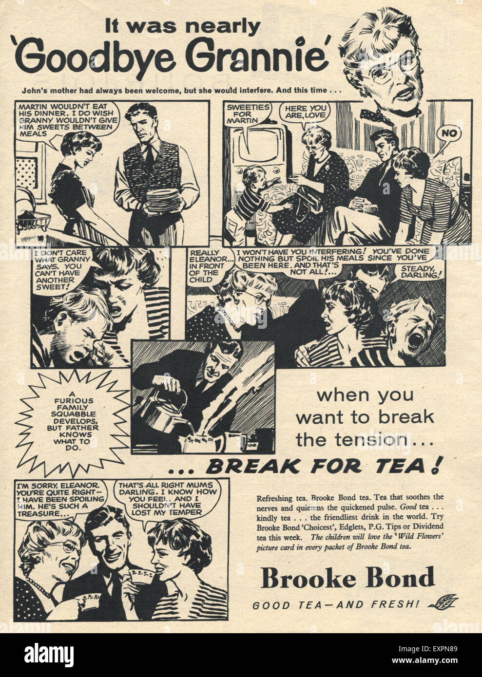 1950s UK PG Tips Magazine Advert Stock Photo - Alamy