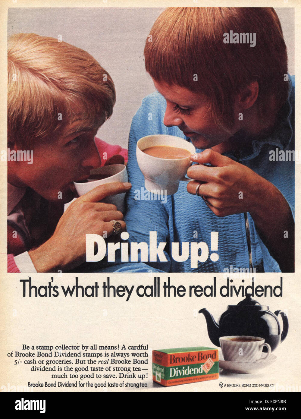 1970s UK Brooke Bond Tea Magazine Advert Stock Photo - Alamy