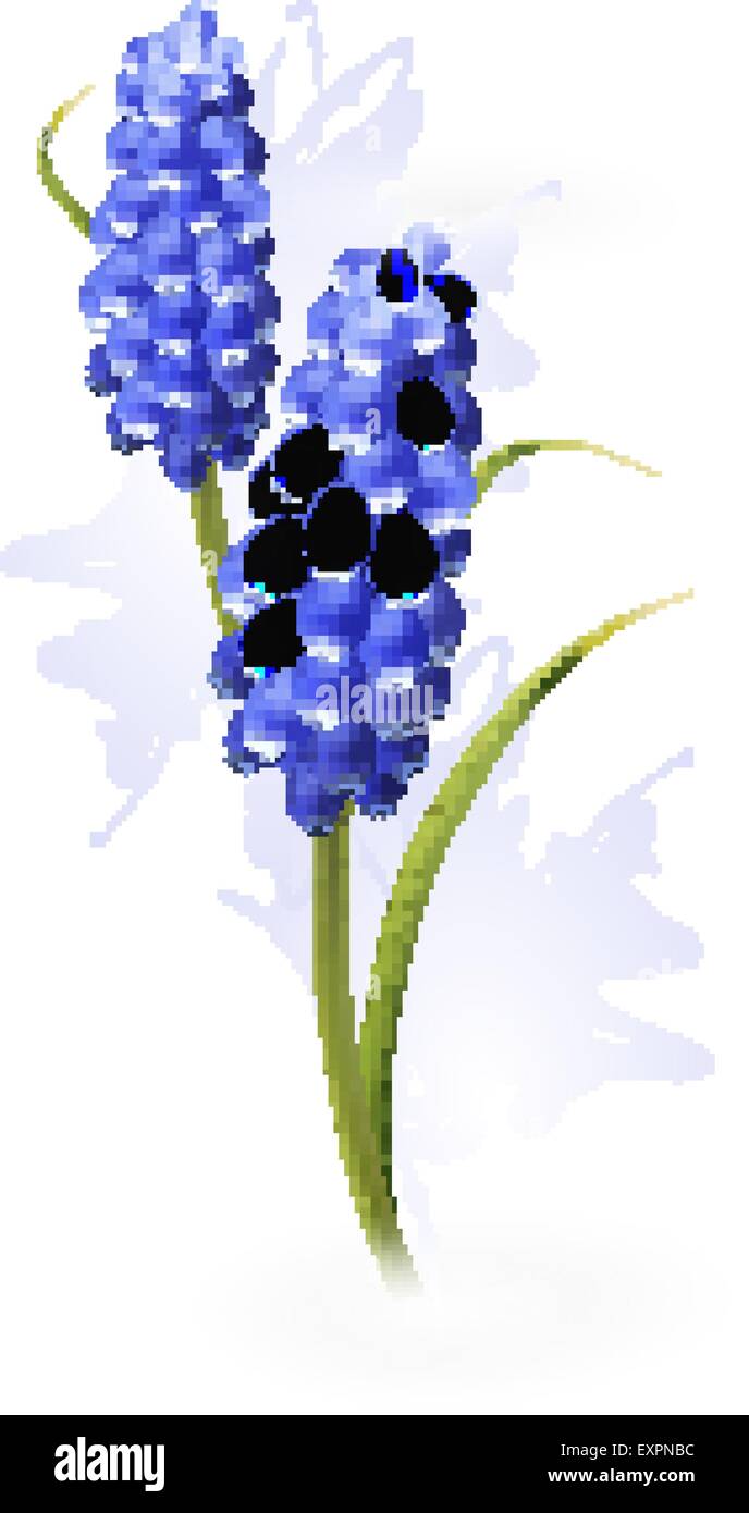 Nature background with blue flowers. Vector Stock Vector Image & Art ...