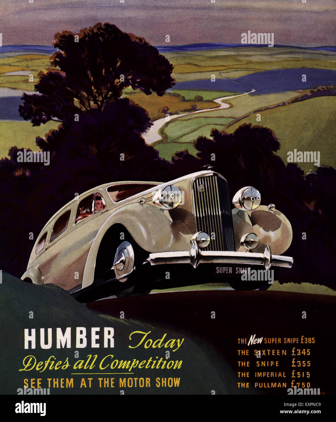 1930s UK Humber Cars Magazine Advert Stock Photo - Alamy