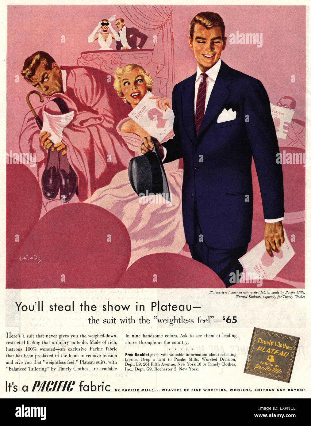 1950s USA Pacific Suits Magazine Advert Stock Photo - Alamy