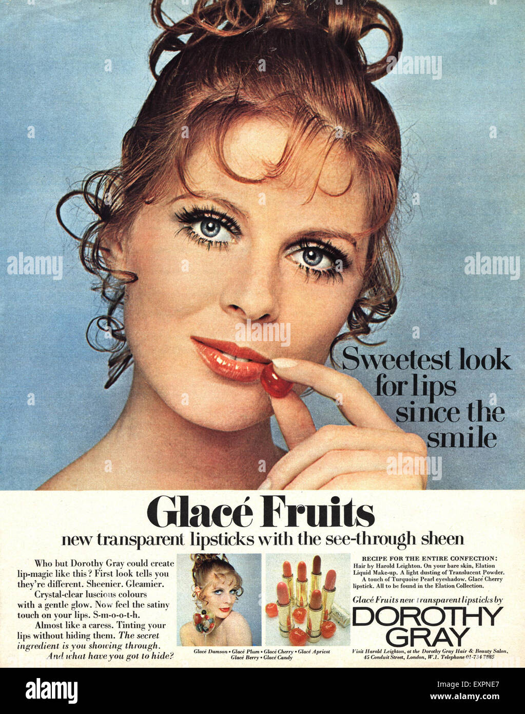 1960s UK Dorothy Gray Magazine Advert Stock Photo - Alamy