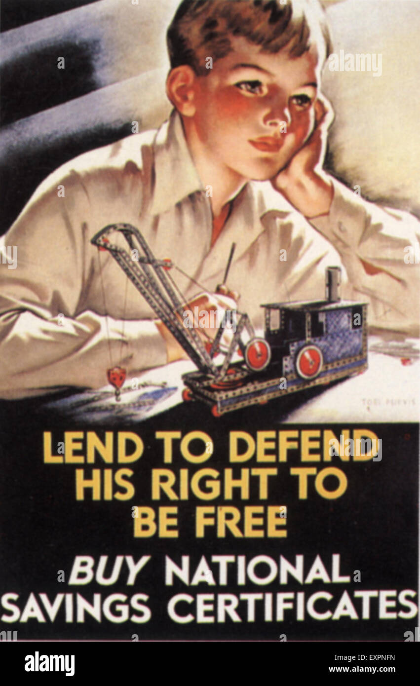 1940s UK National Savings Poster Stock Photo - Alamy