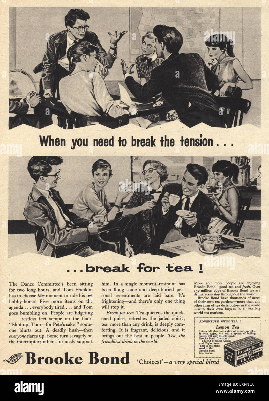 1950s UK Brooke Bond Magazine Advert Stock Photo - Alamy