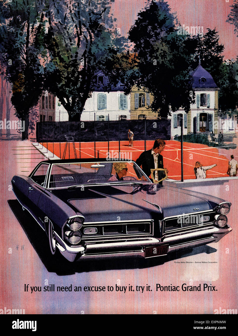1960s USA Pontiac Grand Prix Magazine Advert Stock Photo - Alamy