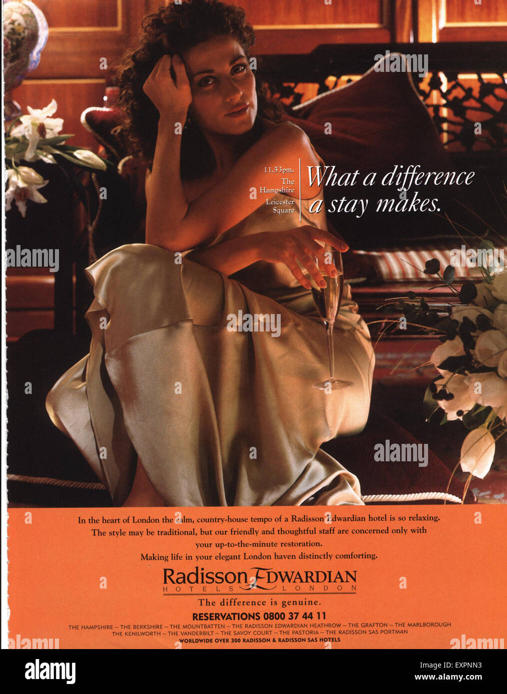 1990s UK Radisson Edwardian Hotels Magazine Advert Stock Photo - Alamy