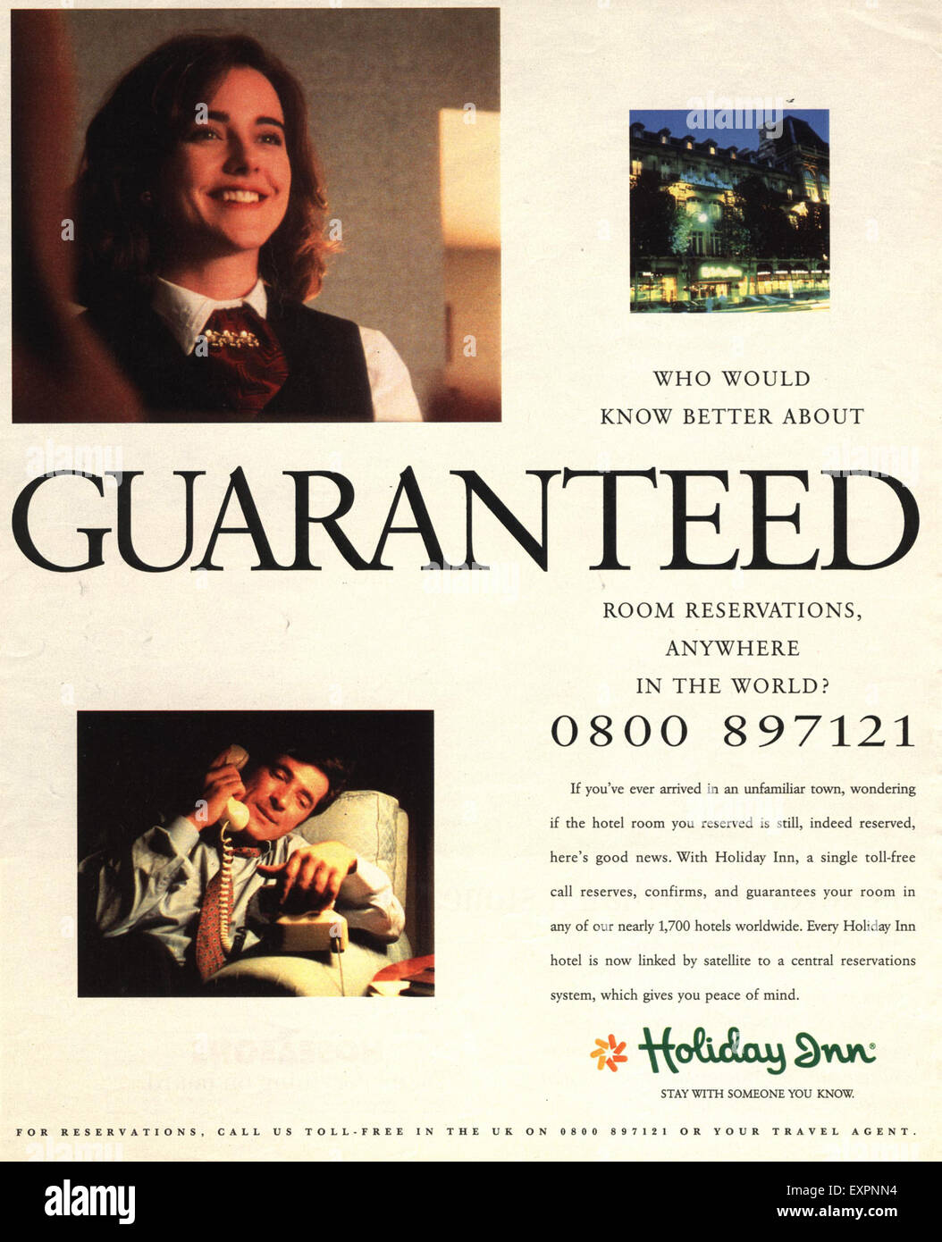 1980s UK Holiday Inn Hotels Magazine Advert Stock Photo - Alamy