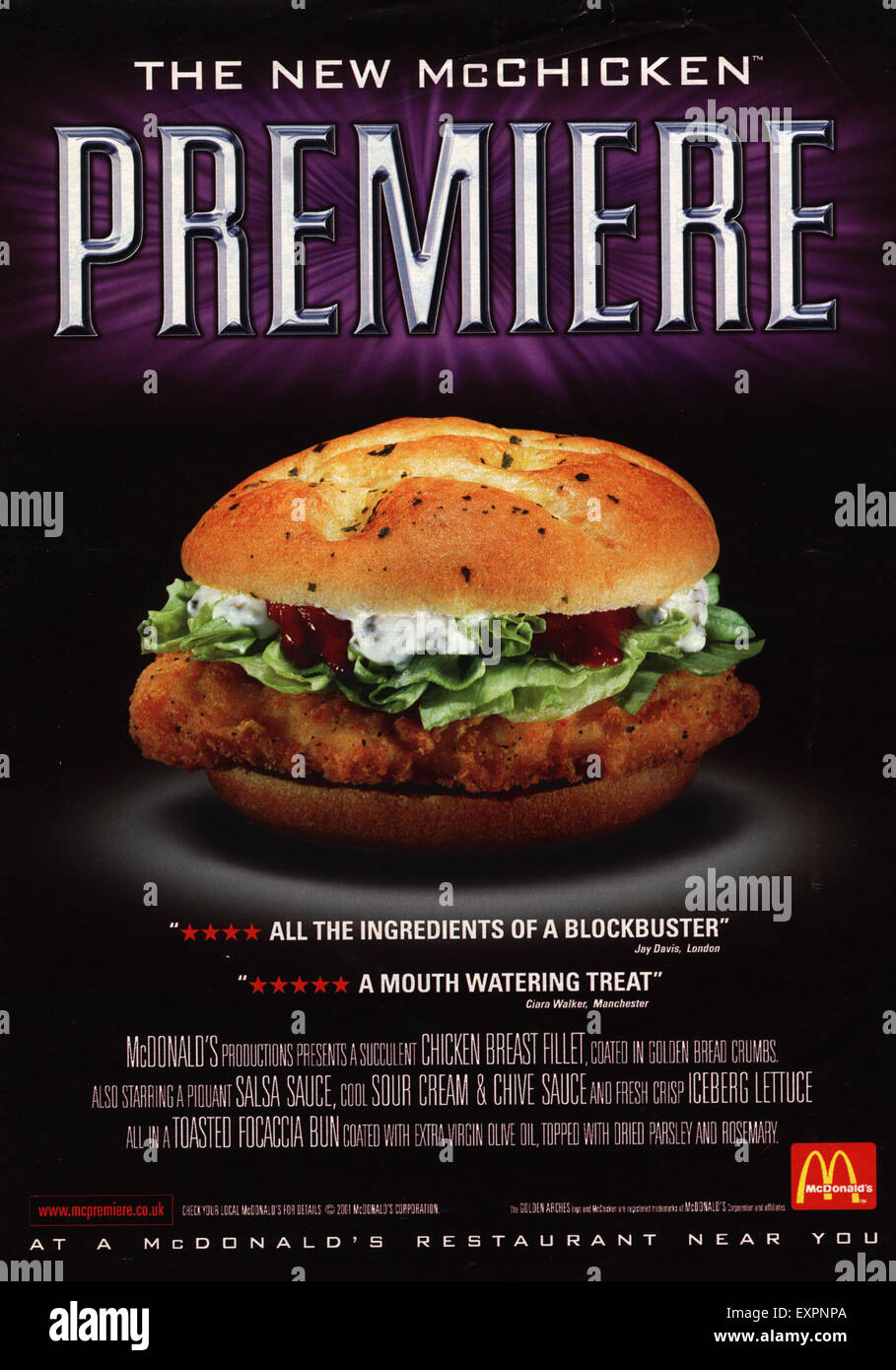 2000s UK McDonalds Magazine Advert Stock Photo - Alamy