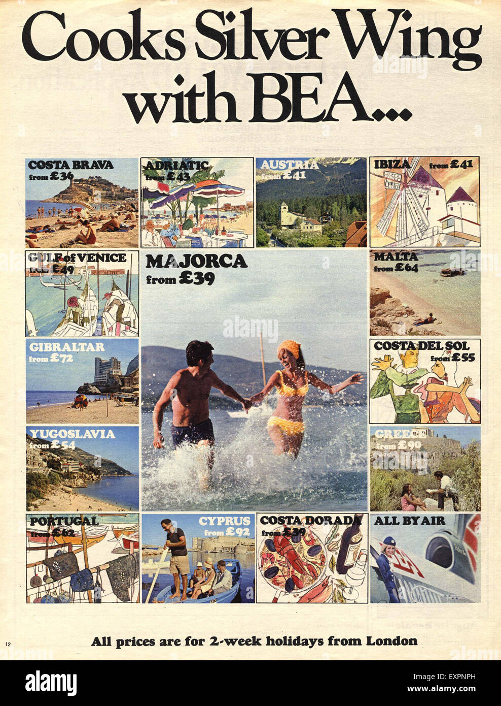 1960s UK Thomas Cook Magazine Advert Stock Photo - Alamy