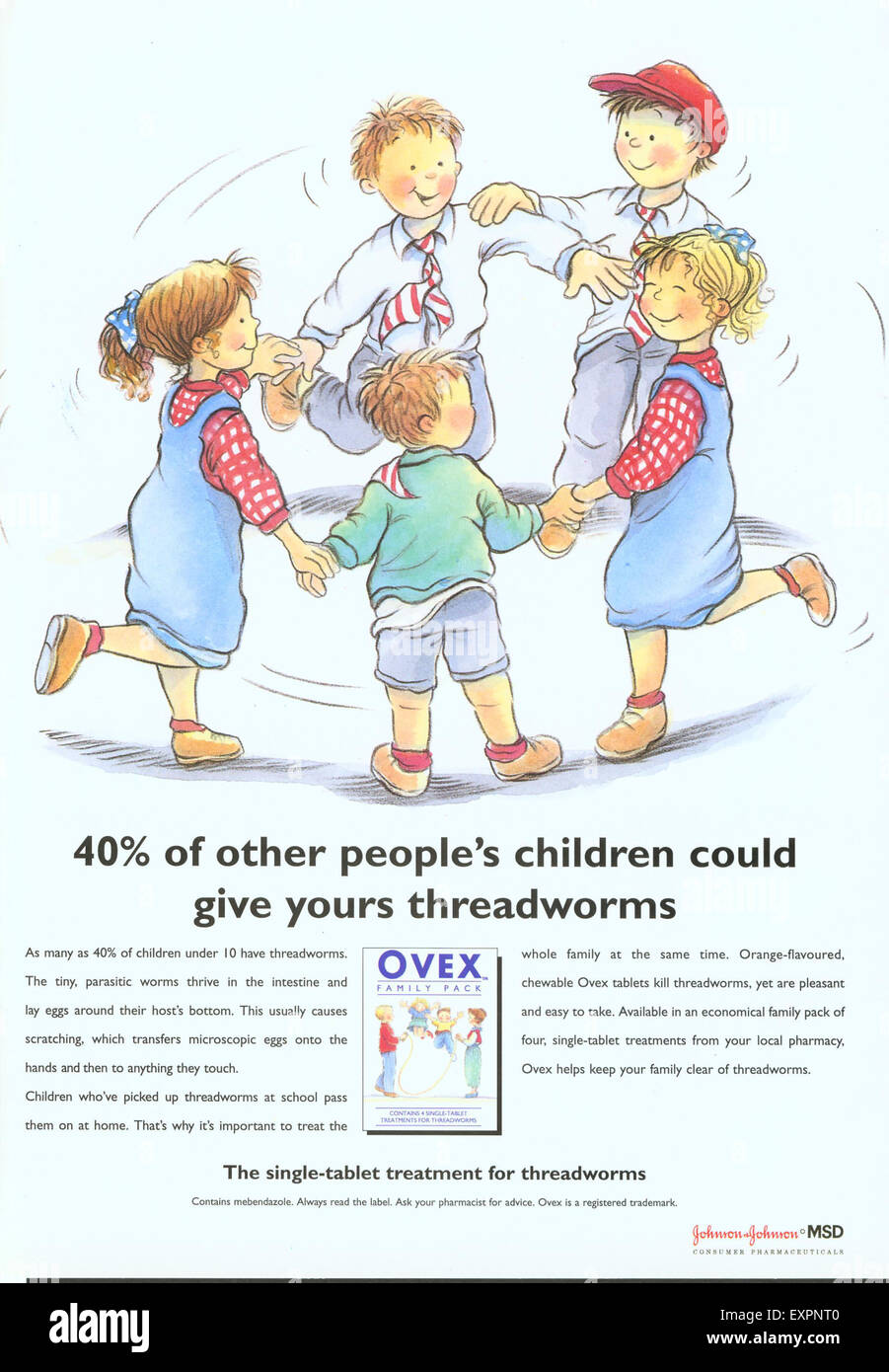 1990s UK Ovex Tablets Magazine Advert Stock Photo - Alamy