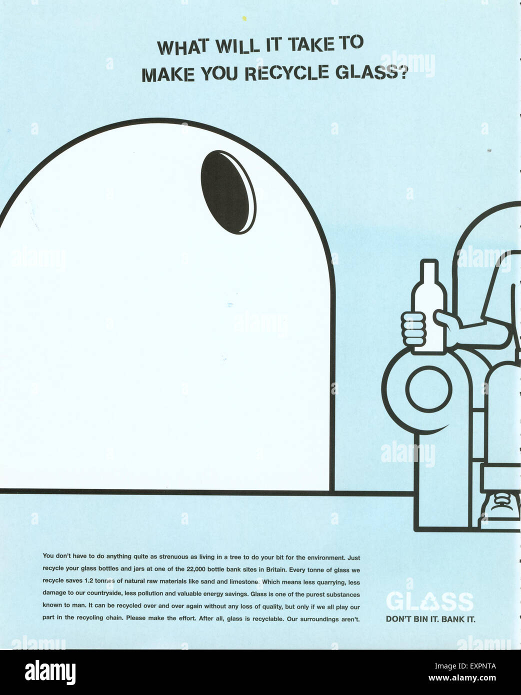 2000s UK Recycling Glass Magazine Advert Stock Photo - Alamy