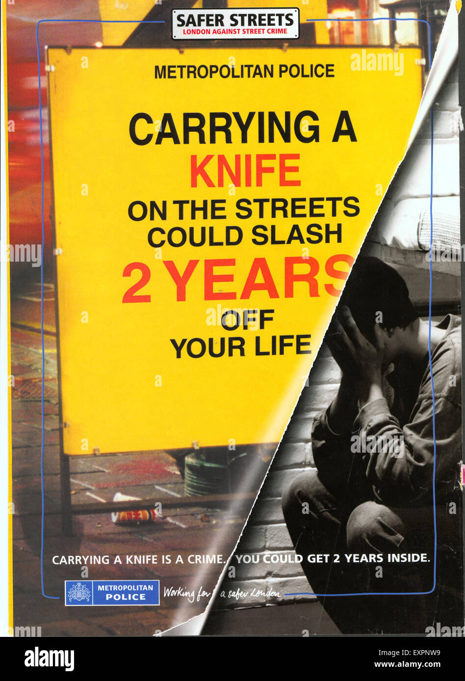 2000s UK Metropolitan Police Magazine Advert Stock Photo - Alamy