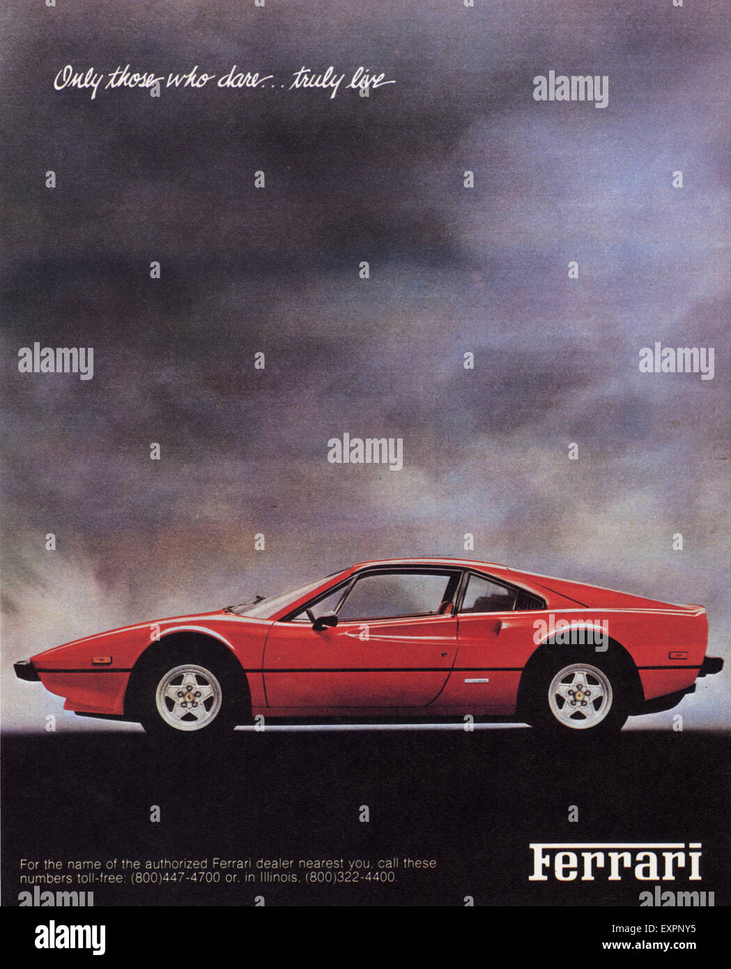1980s UK Ferrari Magazine Advert Stock Photo - Alamy