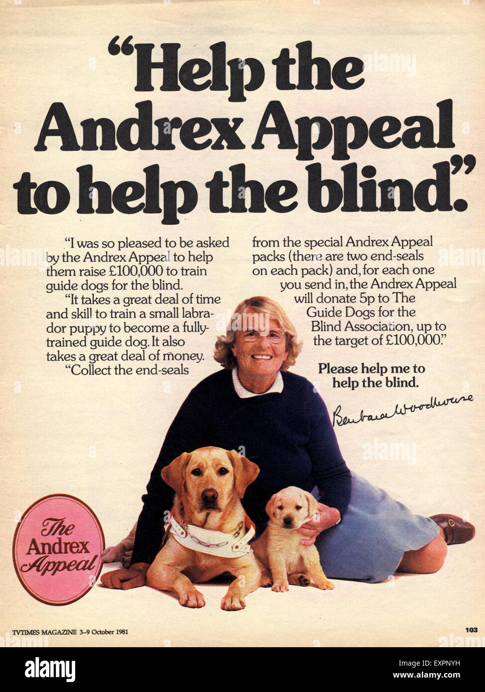 1970s UK Andrex Magazine Advert Stock Photo - Alamy