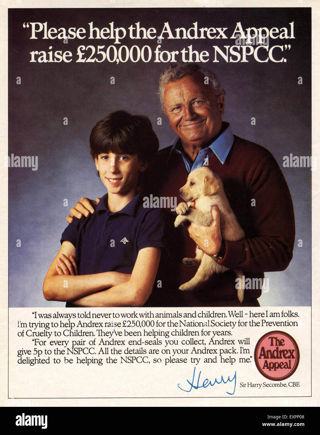 1980s UK Andrex Magazine Advert Stock Photo - Alamy