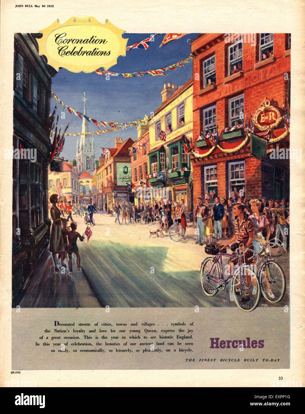 1950s UK Hercules Magazine Advert Stock Photo - Alamy