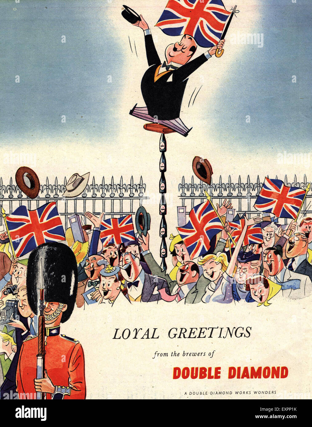 1950s UK Double Diamond Magazine Advert Stock Photo - Alamy