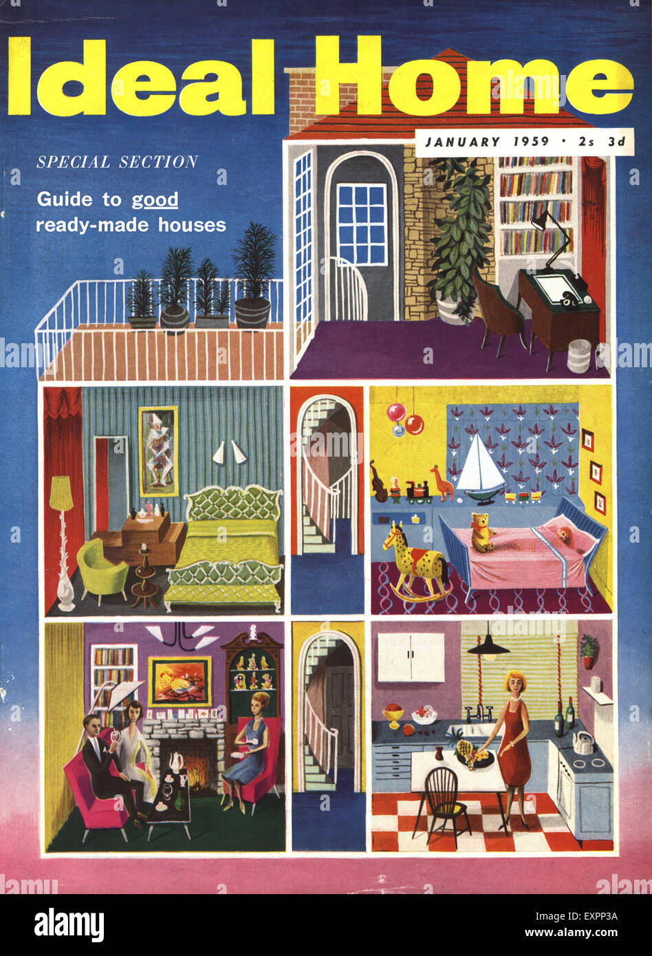 1950s uk home magazine cover hi-res stock photography and images - Alamy