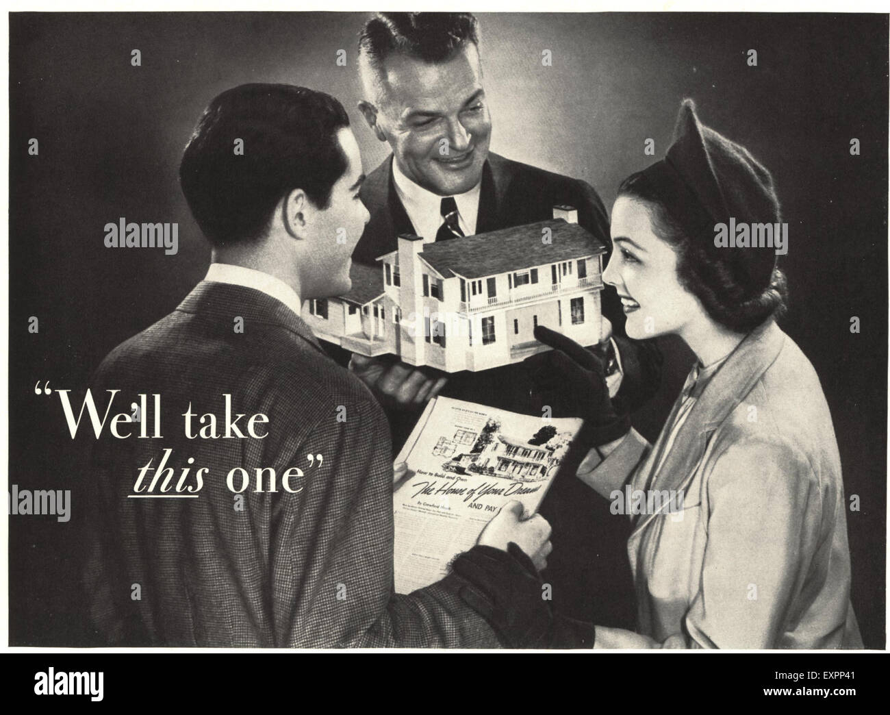 1930s USA New Homes Magazine Advert (detail Stock Photo - Alamy