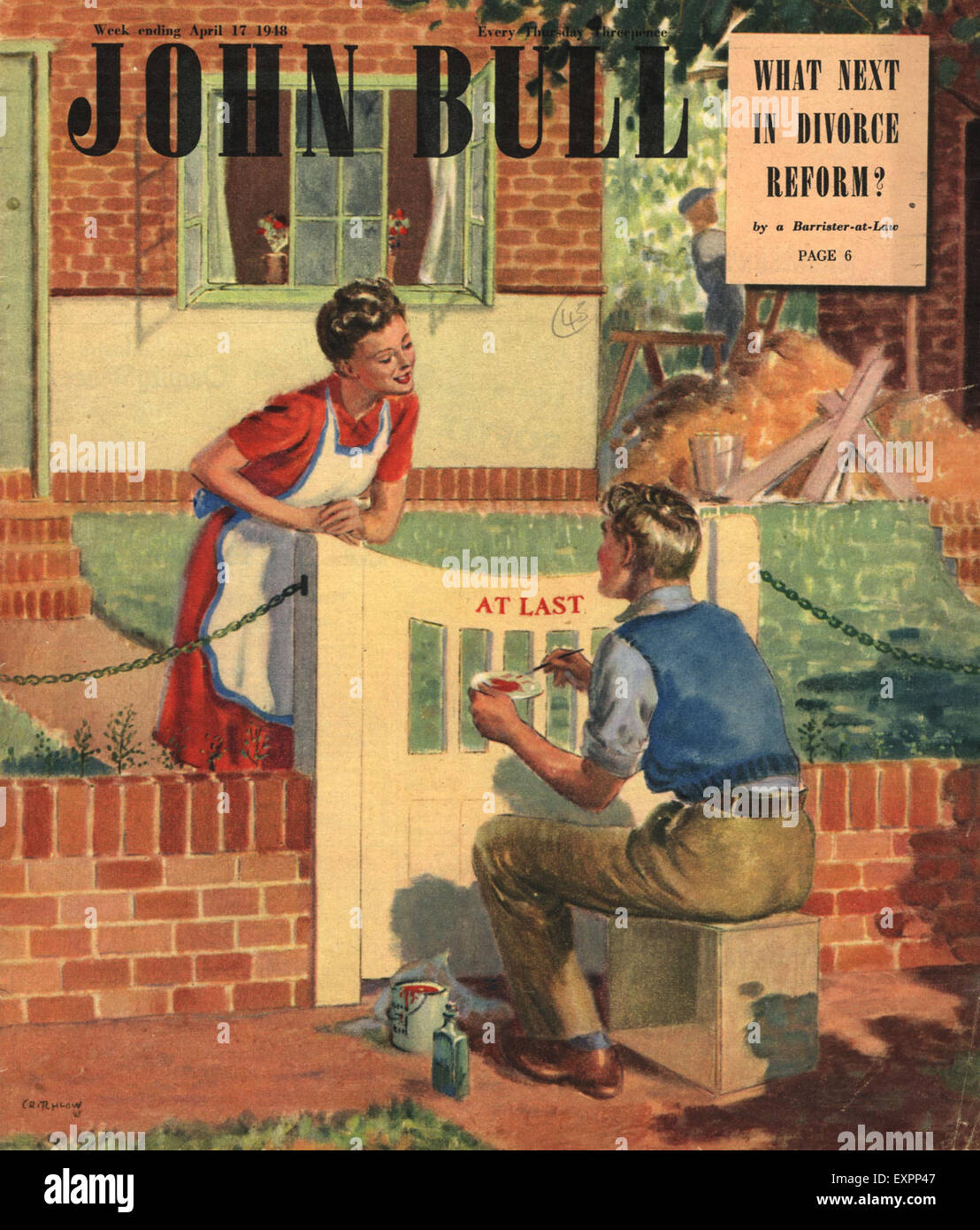 1940s UK John Bull Magazine Cover Stock Photo - Alamy