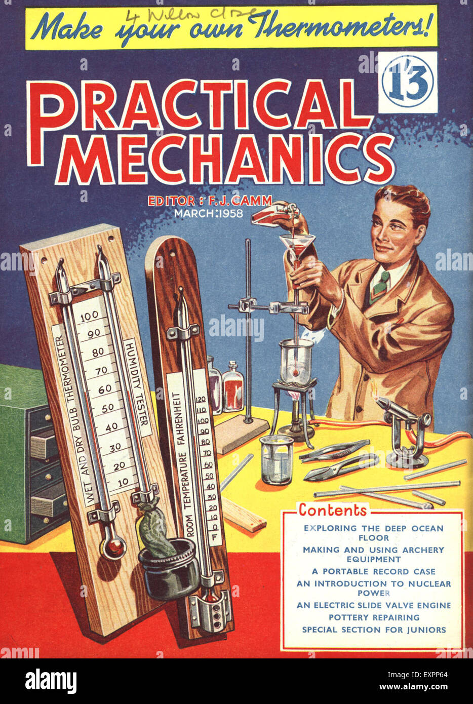 1950s UK Practical Mechanics Magazine Cover Stock Photo - Alamy