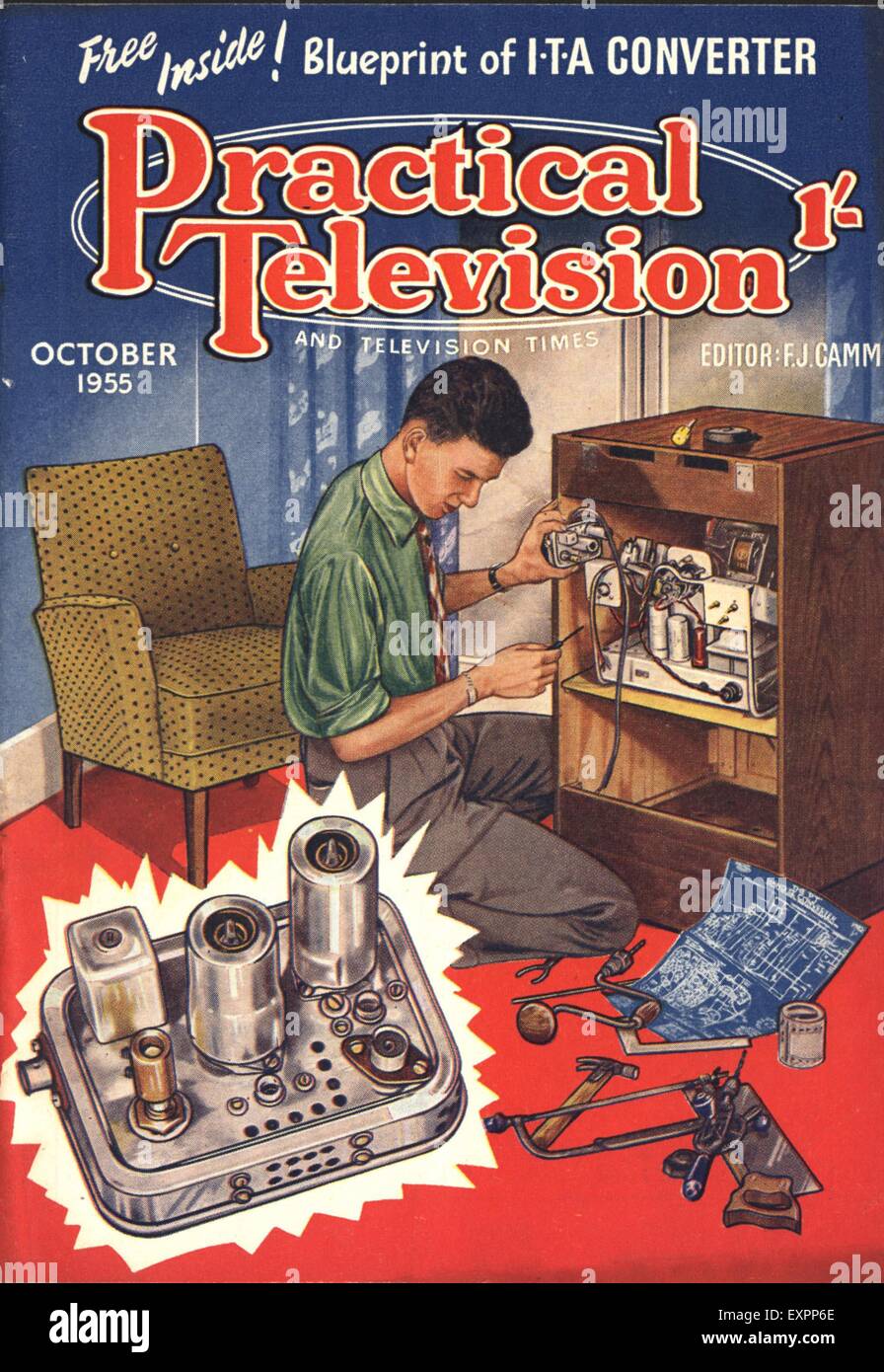 1950s UK Practical Television Magazine Cover Stock Photo - Alamy