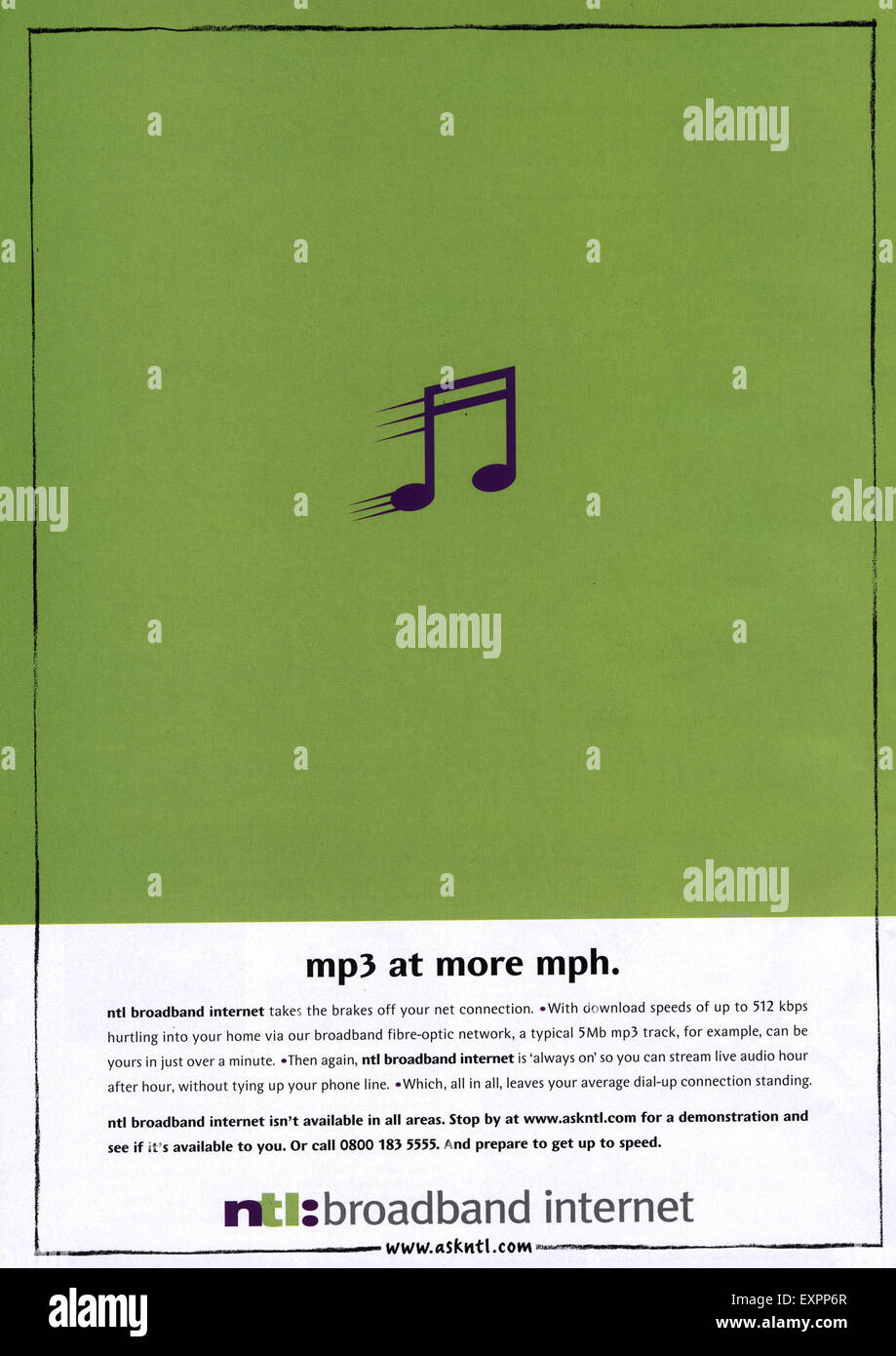 2000s UK NTL Magazine Advert Stock Photo - Alamy