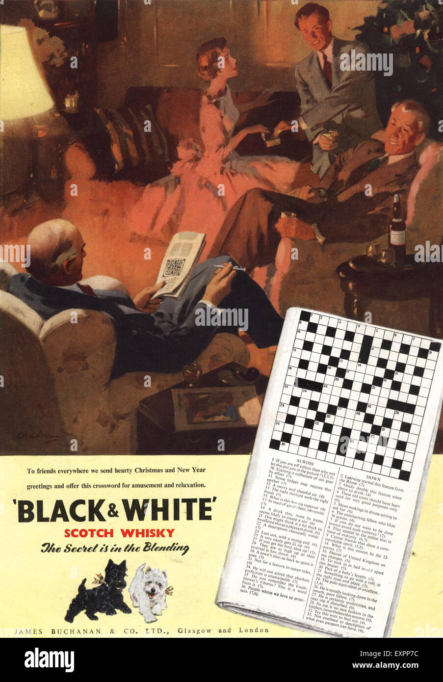 1950s UK Black and White Magazine Advert Stock Photo - Alamy