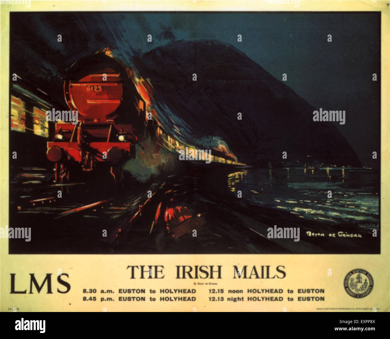 1930s UK Lms Railways Trains Ireland Mail Poster Stock Photo - Alamy