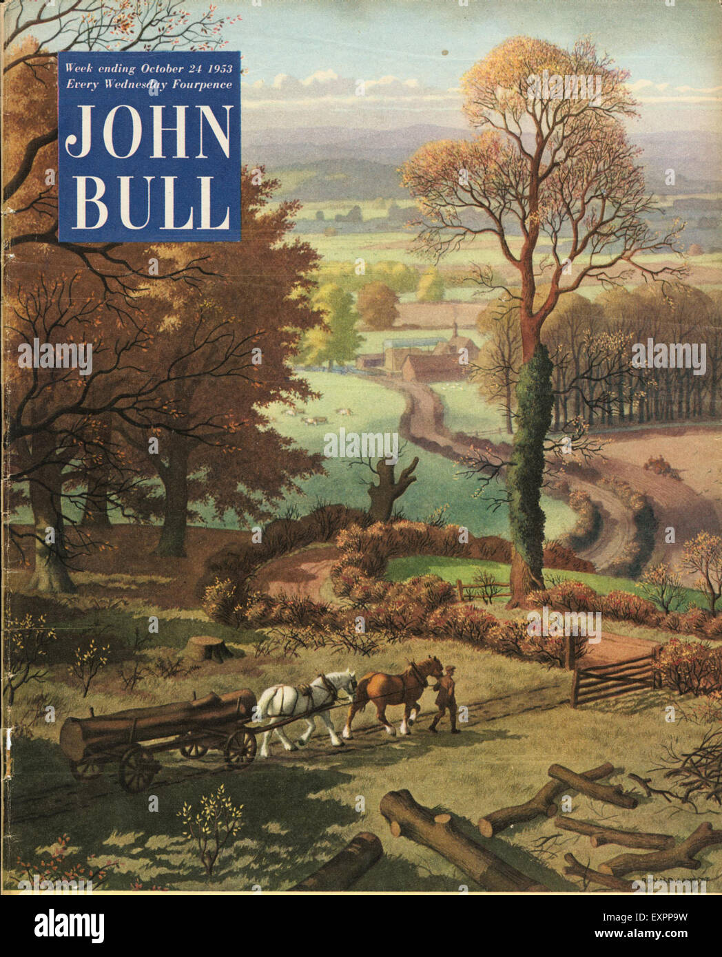 1950s UK John Bull Magazine Cover Stock Photo - Alamy