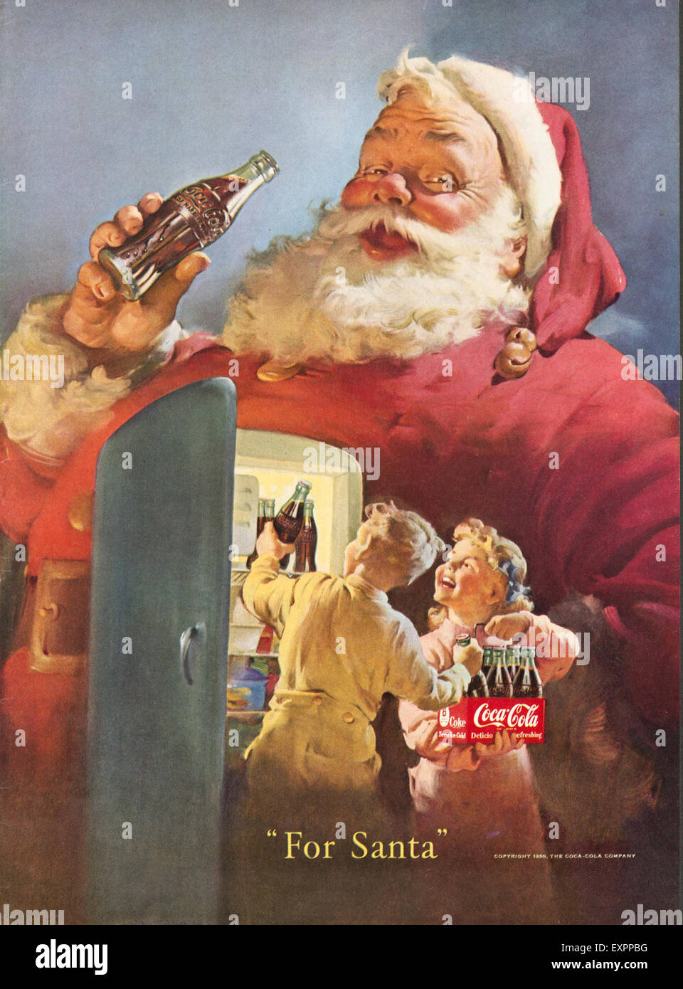 1950s USA Coca-Cola Magazine Advert Stock Photo - Alamy