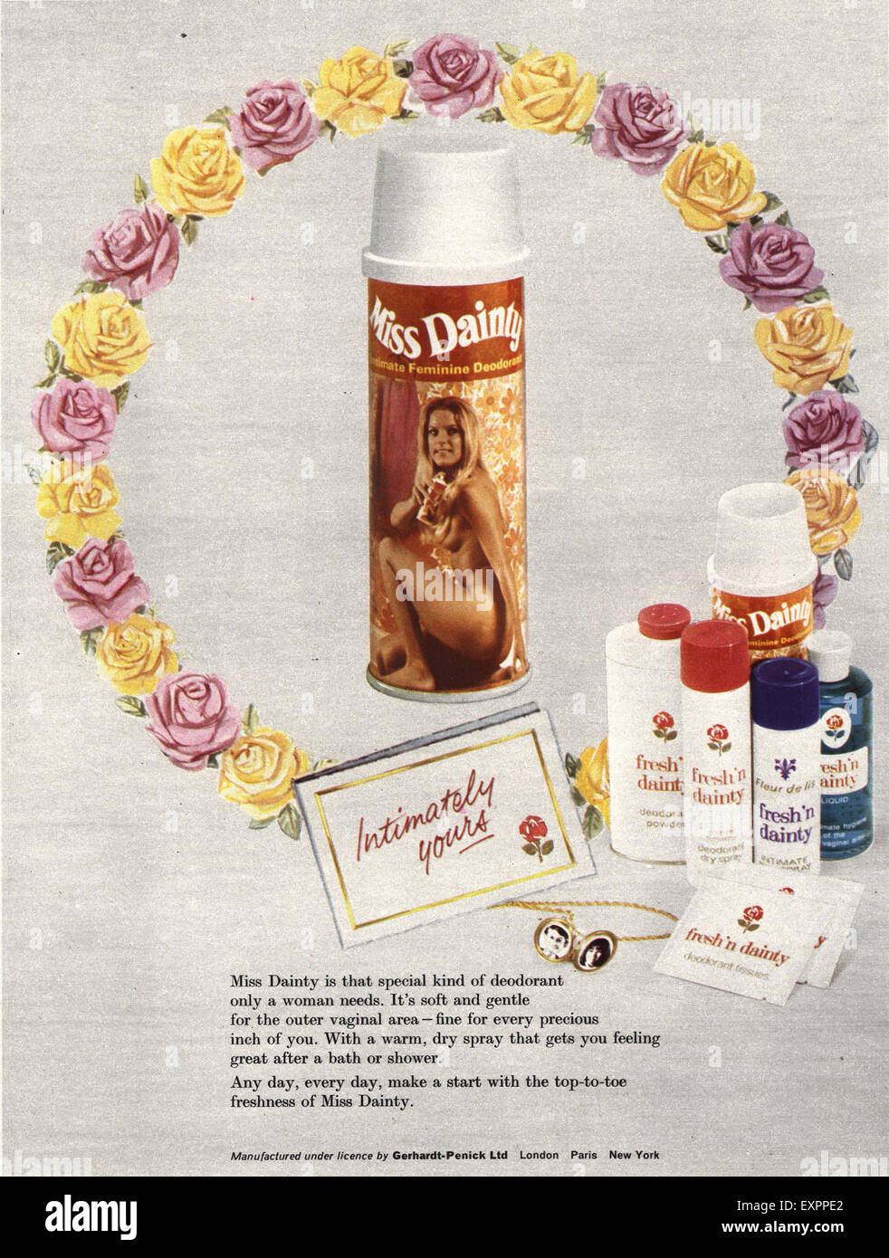 1970s UK Miss Dainty Magazine Advert Stock Photo - Alamy
