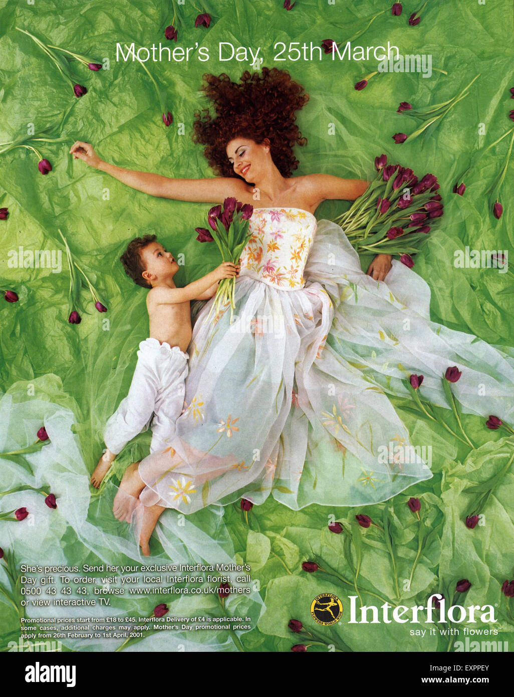 2000s UK Interflora Magazine Advert Stock Photo - Alamy