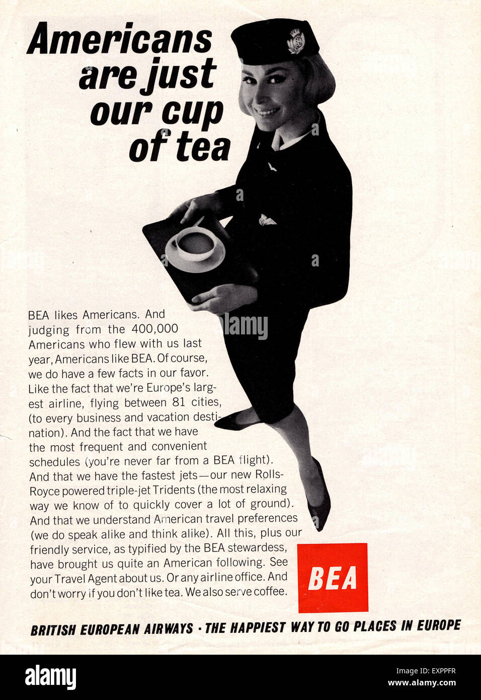 1960s UK BEA Magazine Advert Stock Photo - Alamy