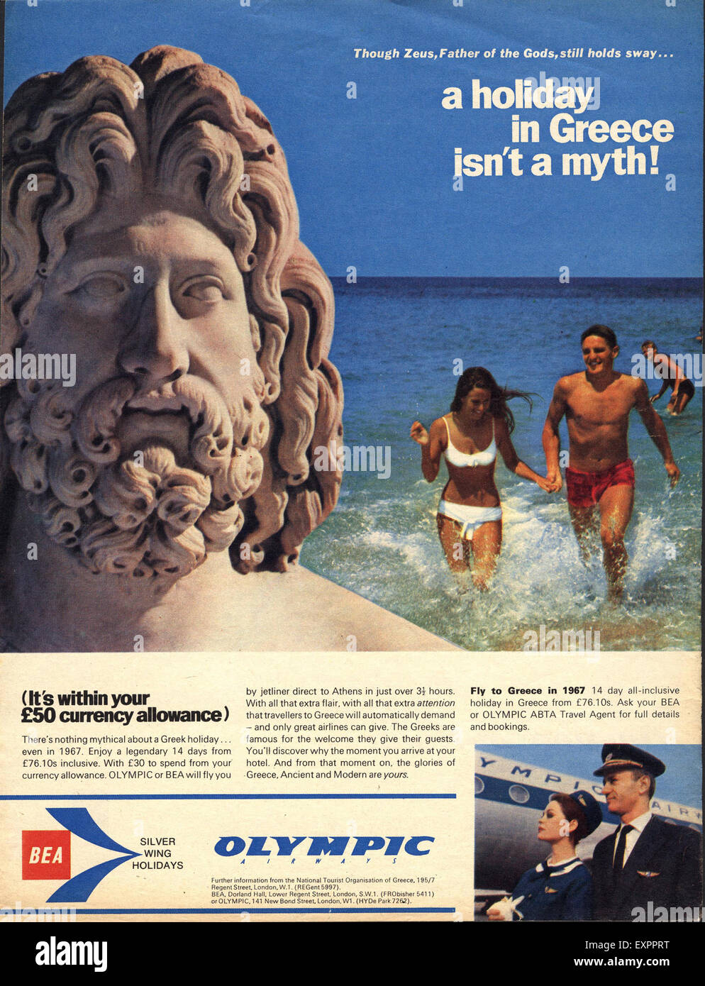 1960s UK BEA Magazine Advert Stock Photo - Alamy