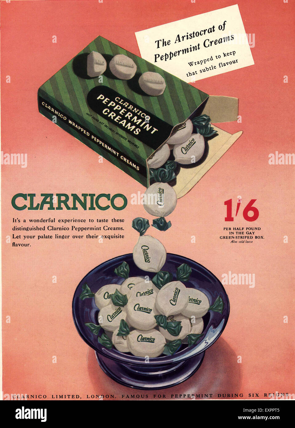 1950s UK Clarnico Magazine Advert Stock Photo - Alamy